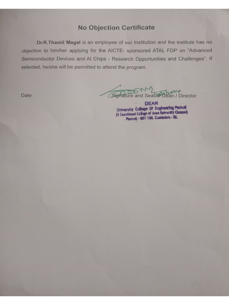 No Objection Certificate | PDF