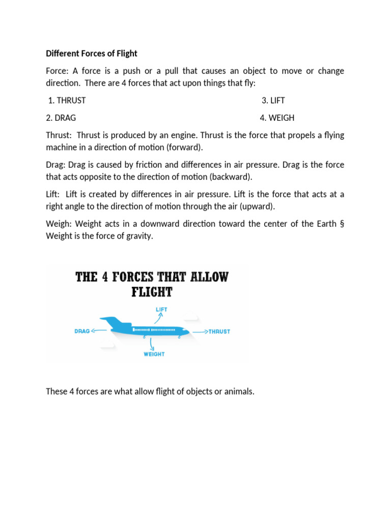 Different Forces of Flight- Notes-2 | PDF