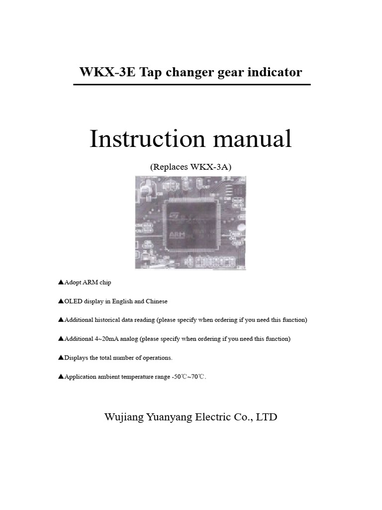 WKX-3E Technical Manual | PDF | Input/Output | Electrical Connector