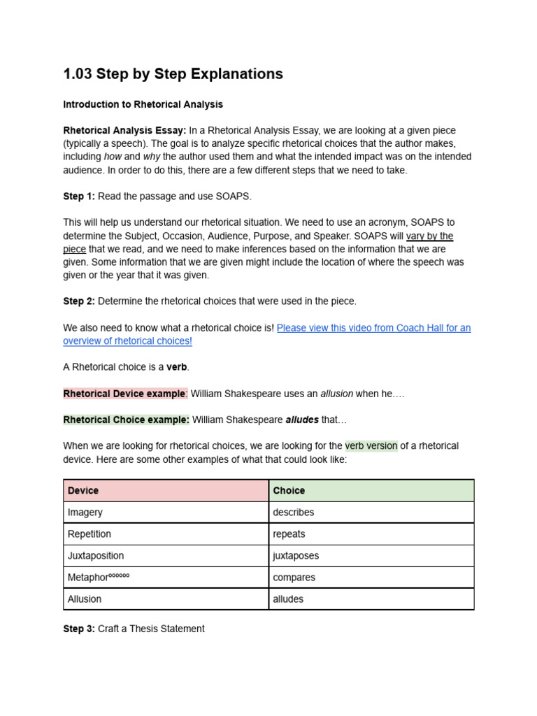 1.03 Step by Step Directions | PDF | Argument | Rhetoric