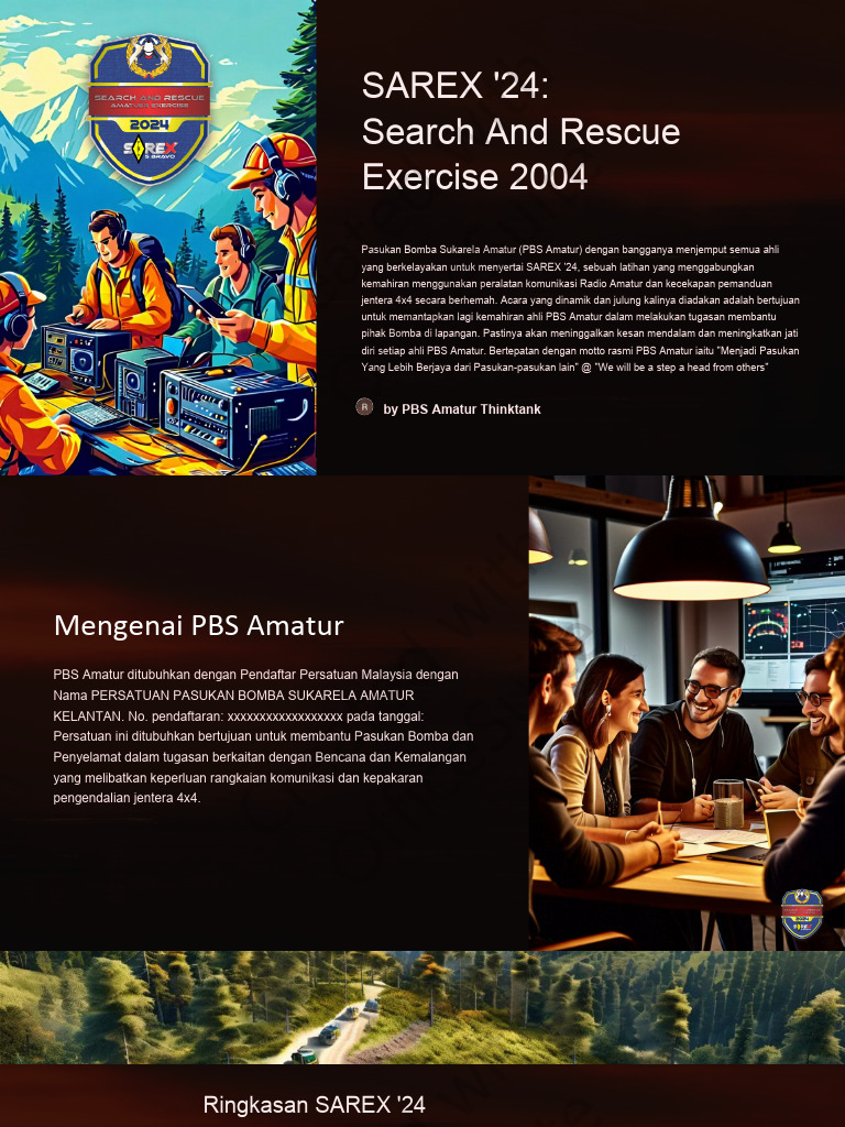 SAREX 24 Amateur Radio Communication and 4x4 Offroad Training (BM) | PDF