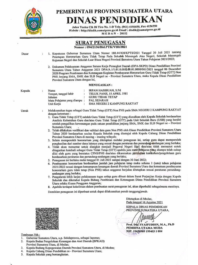 SK GTT Irpan 2021 | PDF