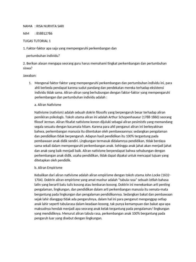 TUGAS TUTORIAL I (RISA NURVITA SARI_858812786) PPD | PDF