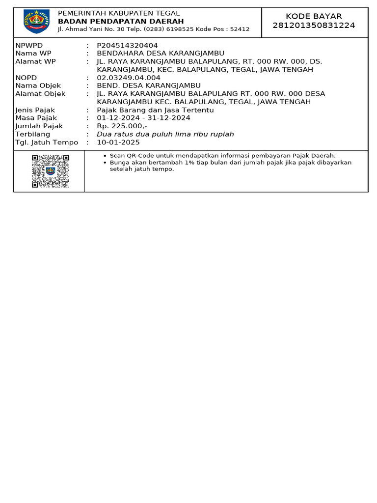 Pajak Restoran LPMD | PDF