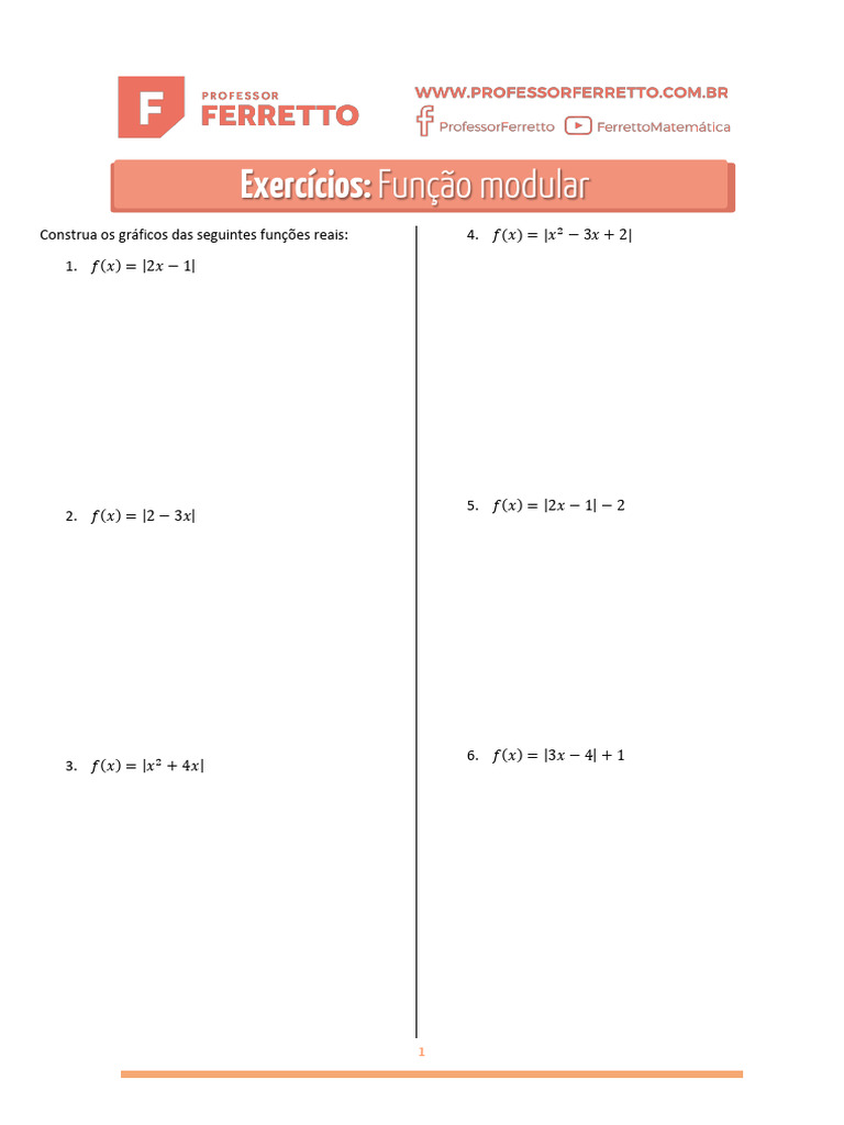 Função Modular - Exercicios | PDF
