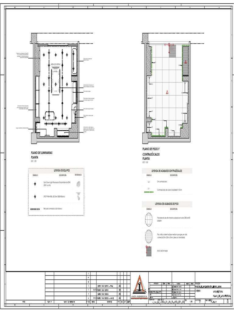 AR02 - 2,3.2 Planta de Acabados - Pisos y Luminarias | PDF | Encendiendo | Tecnología de pantalla