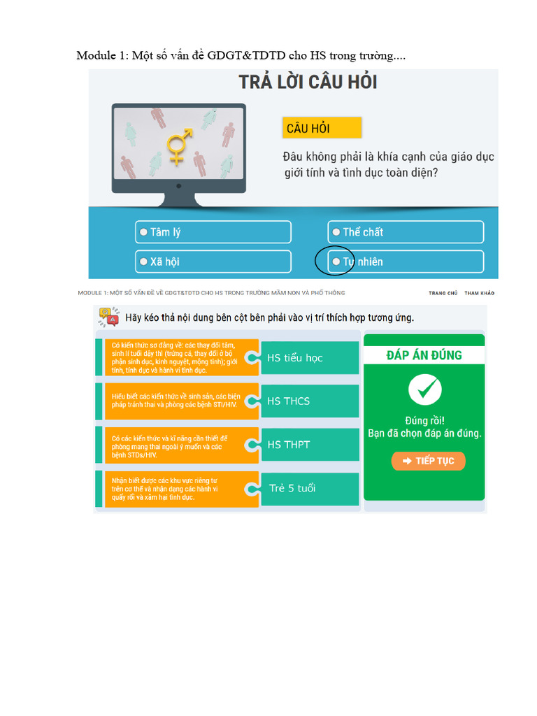 Module Khóa học cho GV và CBQL các trường mầm non phổ thông về giáo dục ...