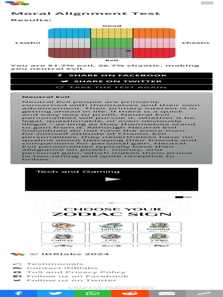 Moral Alignment Test | PDF