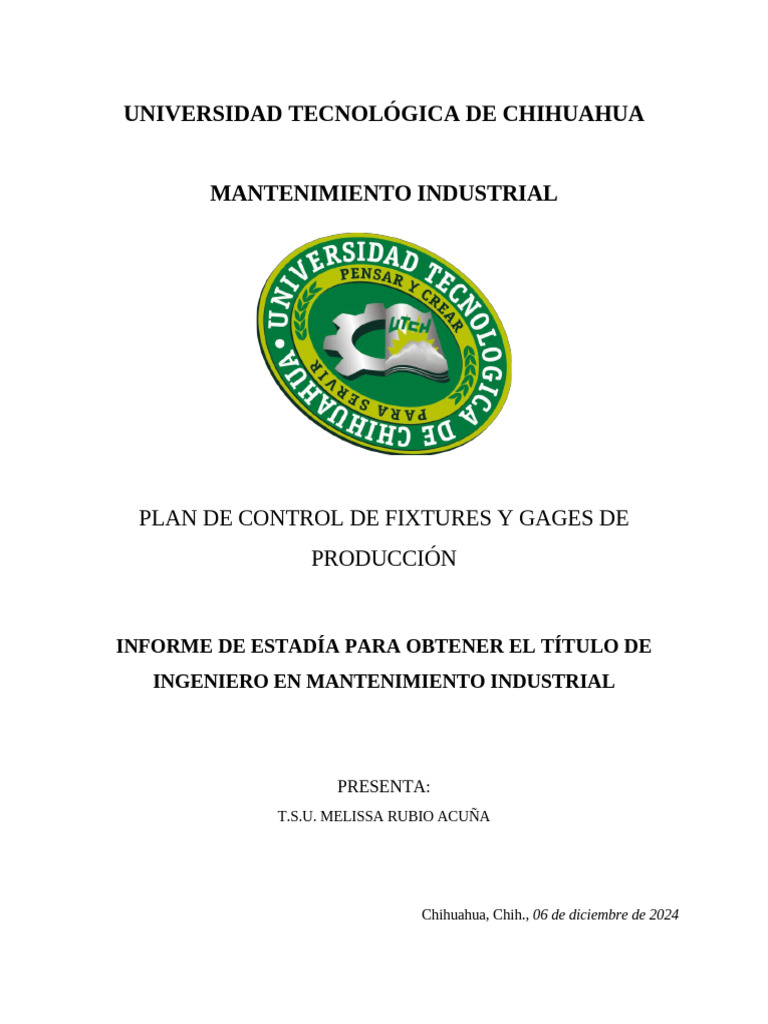 Control de Fixtures y Gages | PDF | Indicador de rendimiento | Lean ...