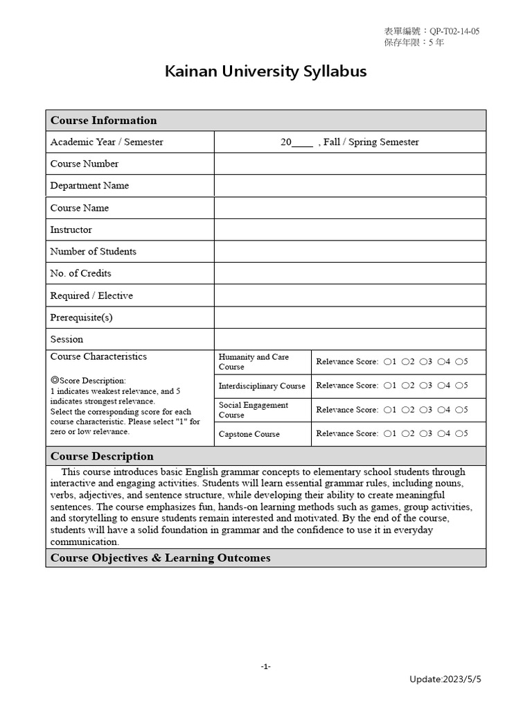 B11016006 - B11016006 - Curriculum Design Template | PDF | Verb ...