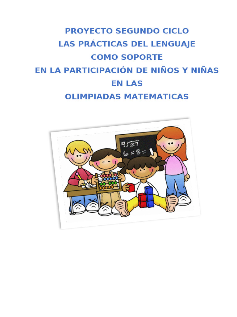 Lenguaje y Matemáticas en Olimpiadas Escolares | PDF | Matemáticas | Pensamiento