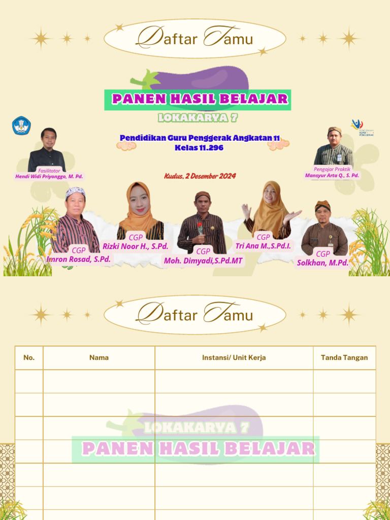 Krem Emas Estetik Daftar Tamu Pernikahan | PDF