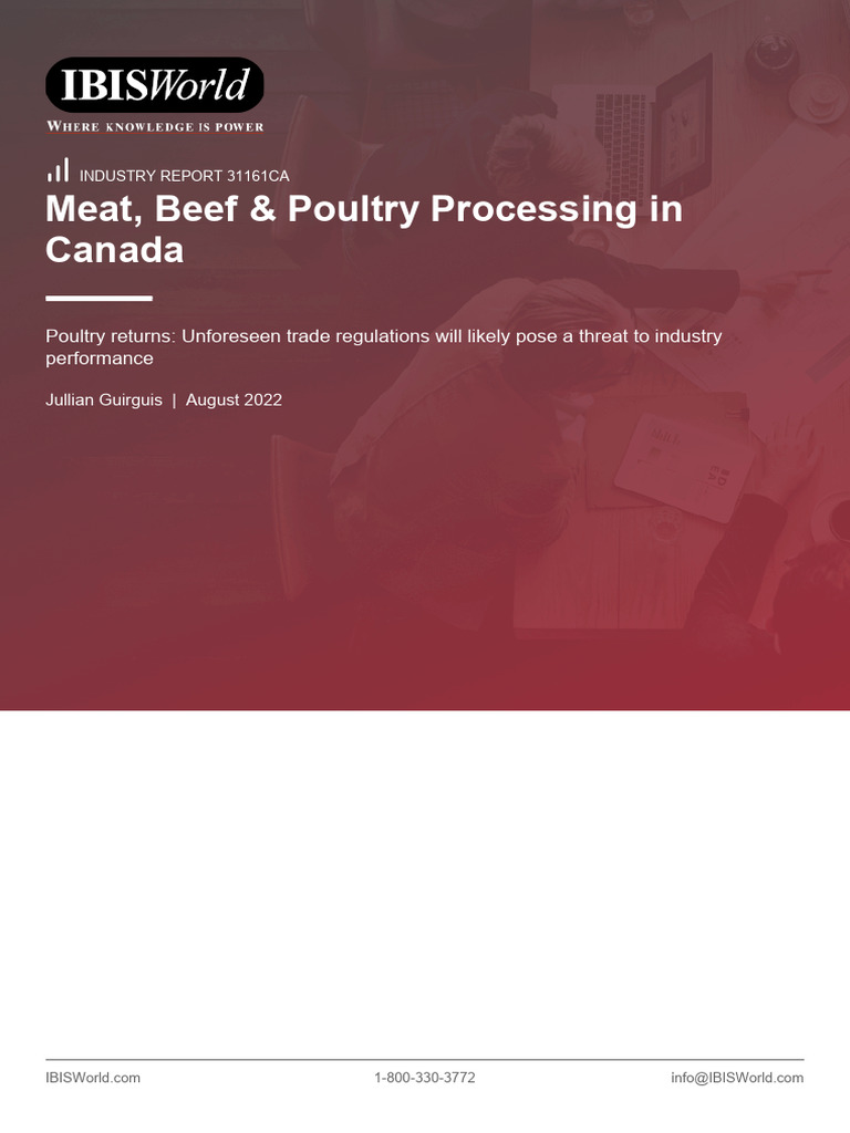 31161CA Meat Beef - Poultry Processing in Canada Industry Report | PDF ...