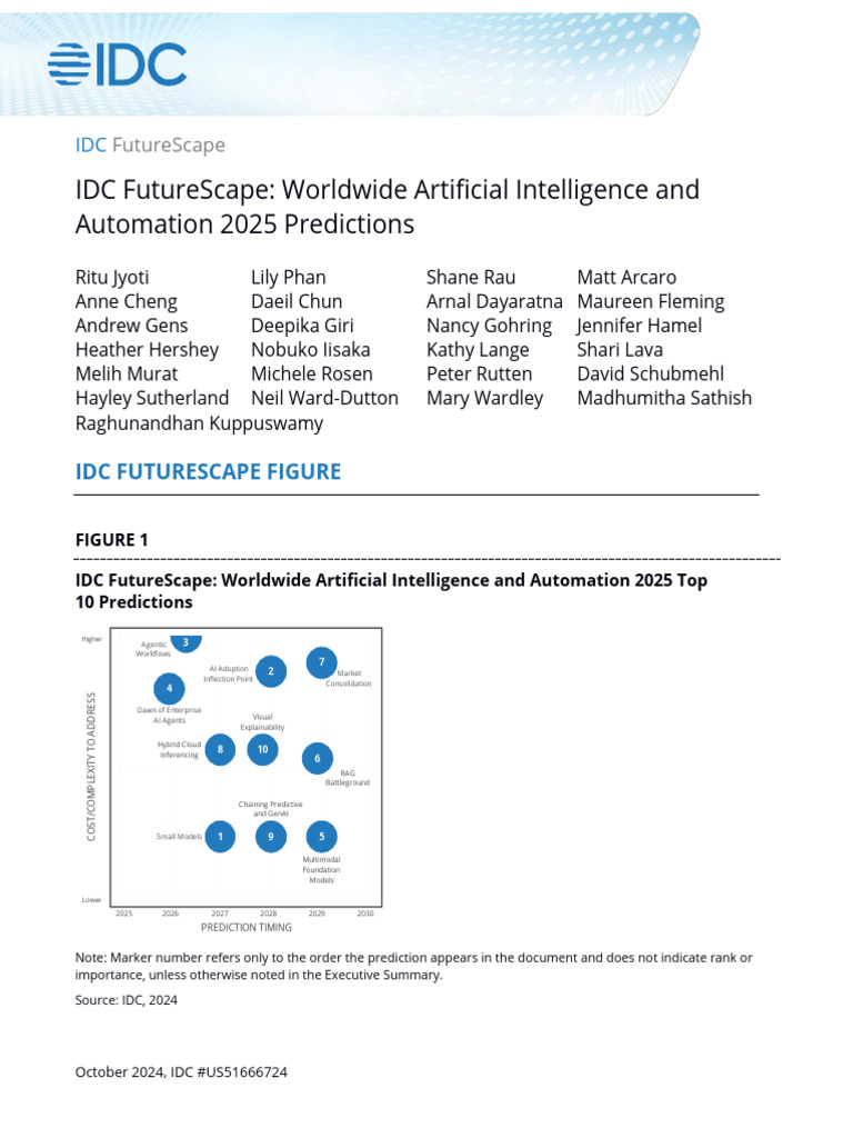 IDC FutureScape Worldwide Artificial Intelligence and Automation 2025 ... IDC FutureScape Worldwide Artificial Intelligence and Automation 2025 ...
