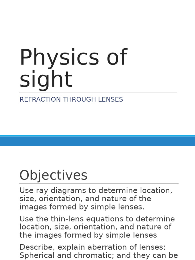 Lens Refraction and Image Formation Guide | PDF | Electrodynamics ...