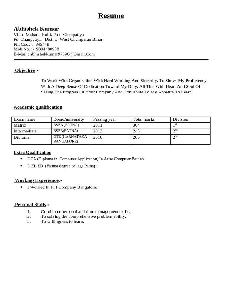 Abhishek Resume | PDF