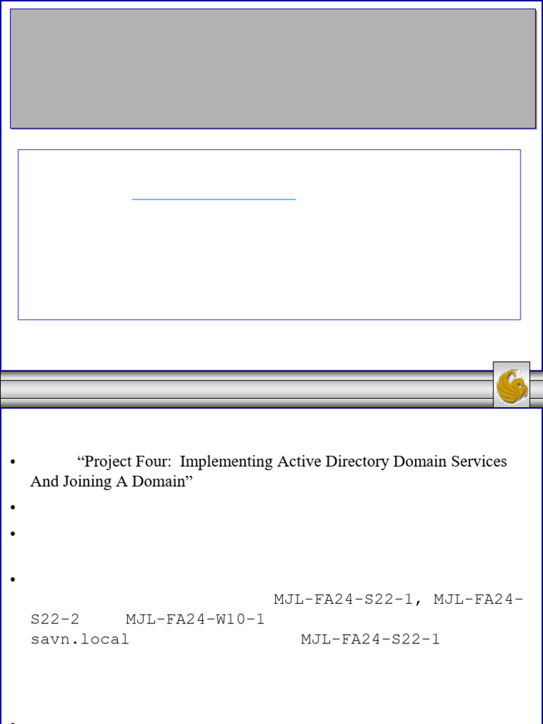 Project Four - Fall 2024 | PDF | Active Directory | Computing