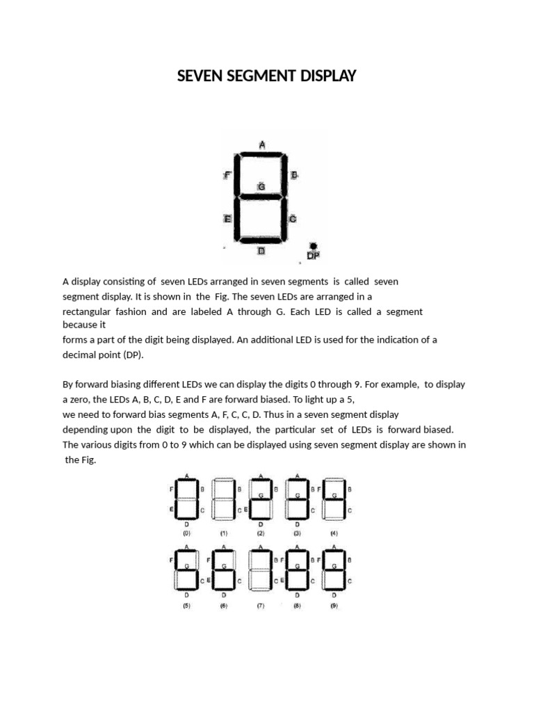 Seven Segment Display PDF | PDF