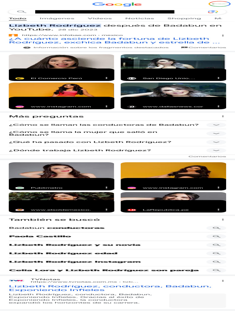 Lizbeth Rodríguez: Conductora de Badabun | PDF