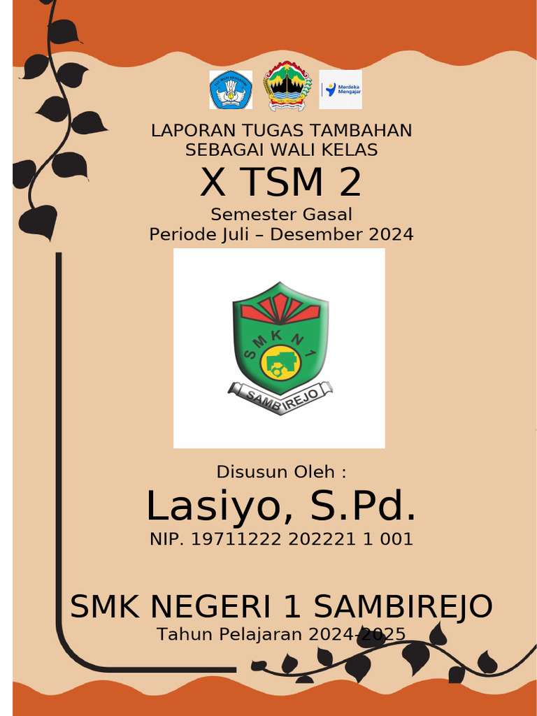 Laporan Wali Kelas X TSM 2 | PDF