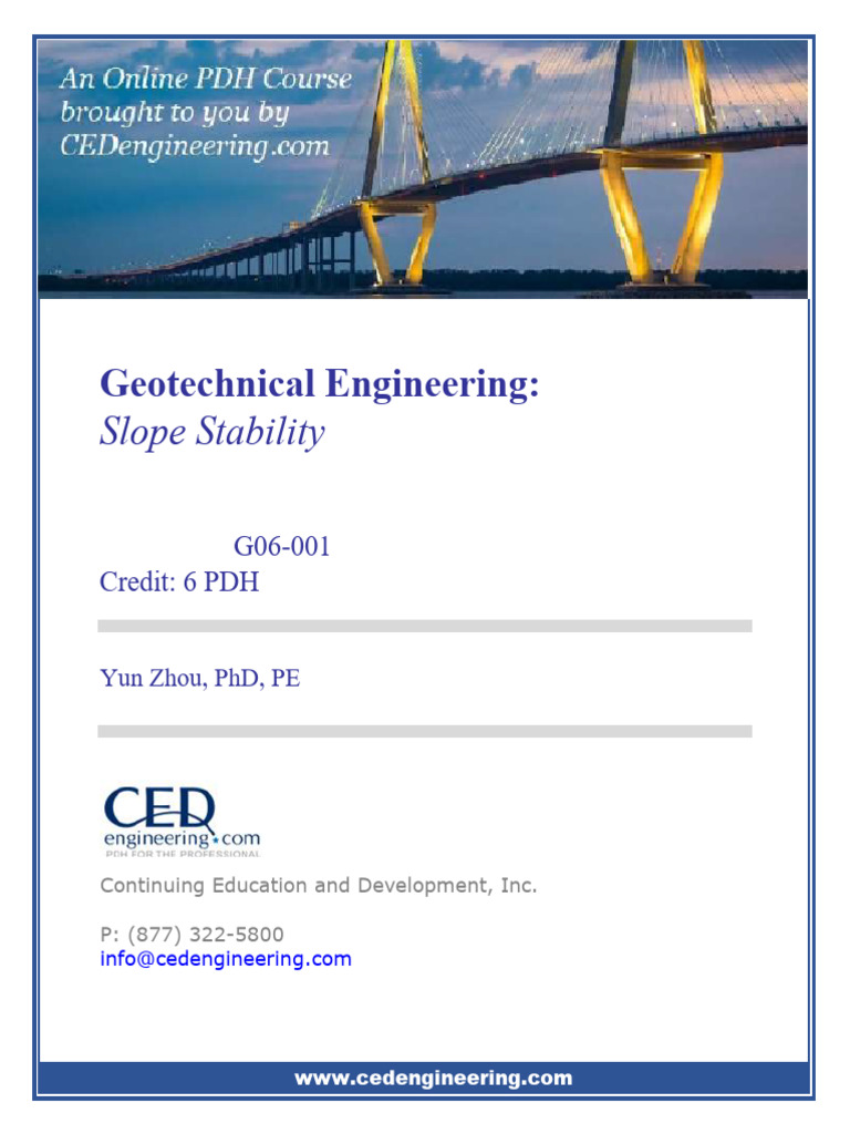 G06-001 - Geotechnical Engineering - Slope Stability - US | PDF | Soil Mechanics | Geotechnical ...