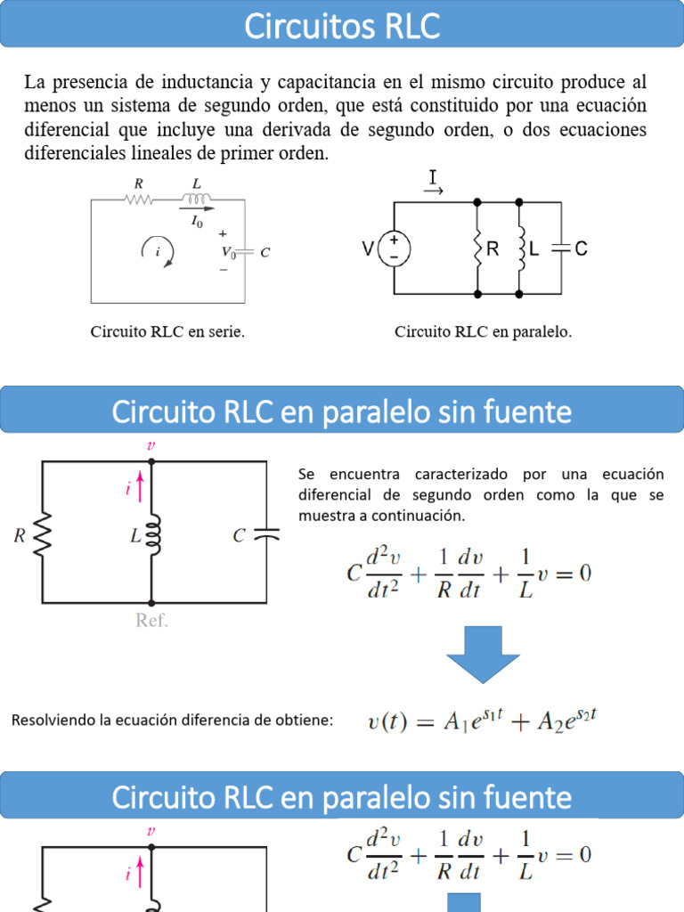 ACE - Clase 7 - Circuitos RLC Seire - Paralelo | PDF | Red eléctrica | Resonancia