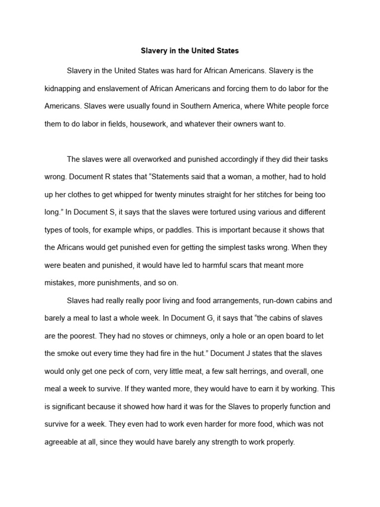 Slavery in The United States | PDF | Slavery | Clothing