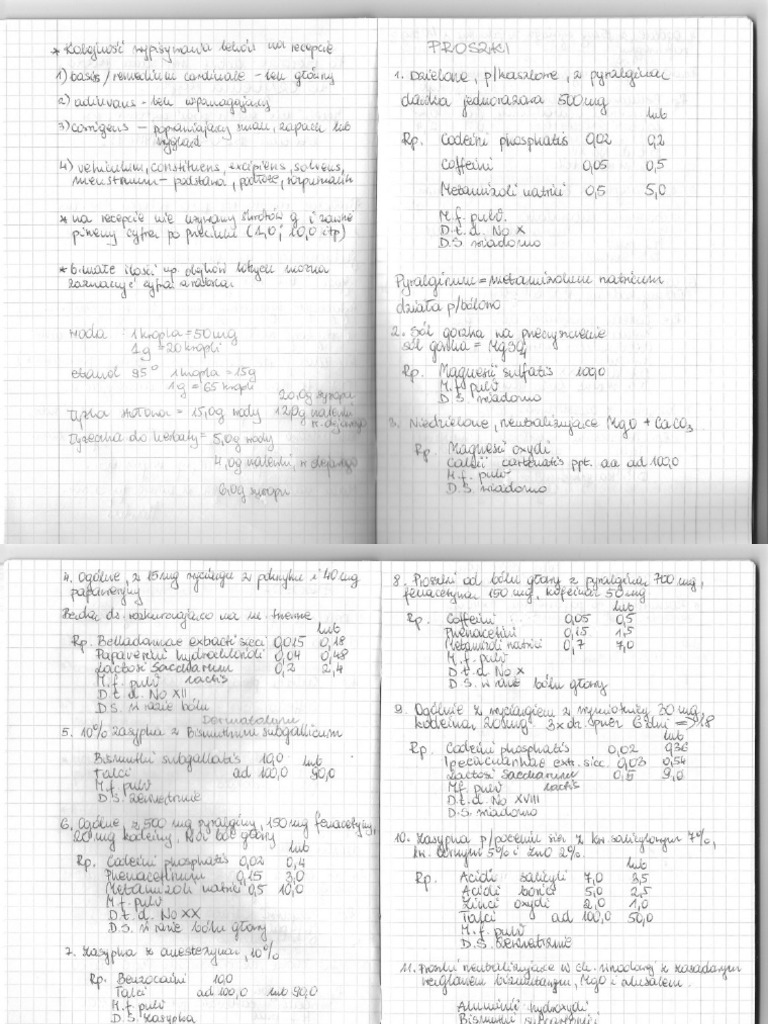 Receptura - notatki | PDF