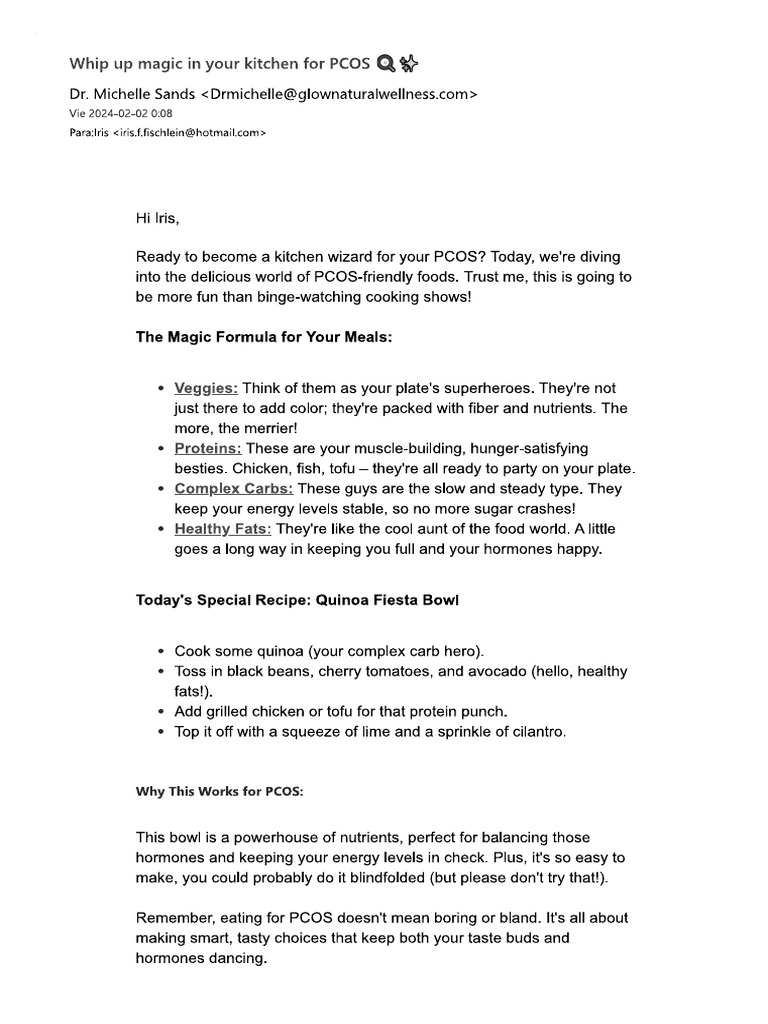 Whip Up Magic in Your Kitchen For PCOS | PDF