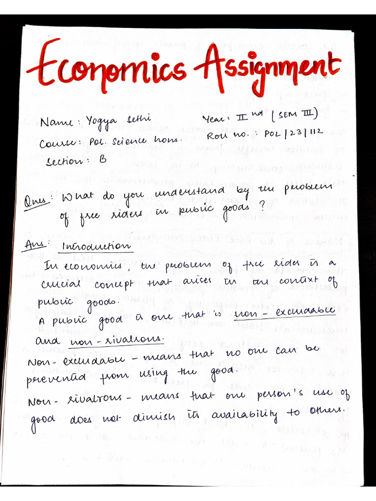 Pol 23 112 Eco Assignment | PDF