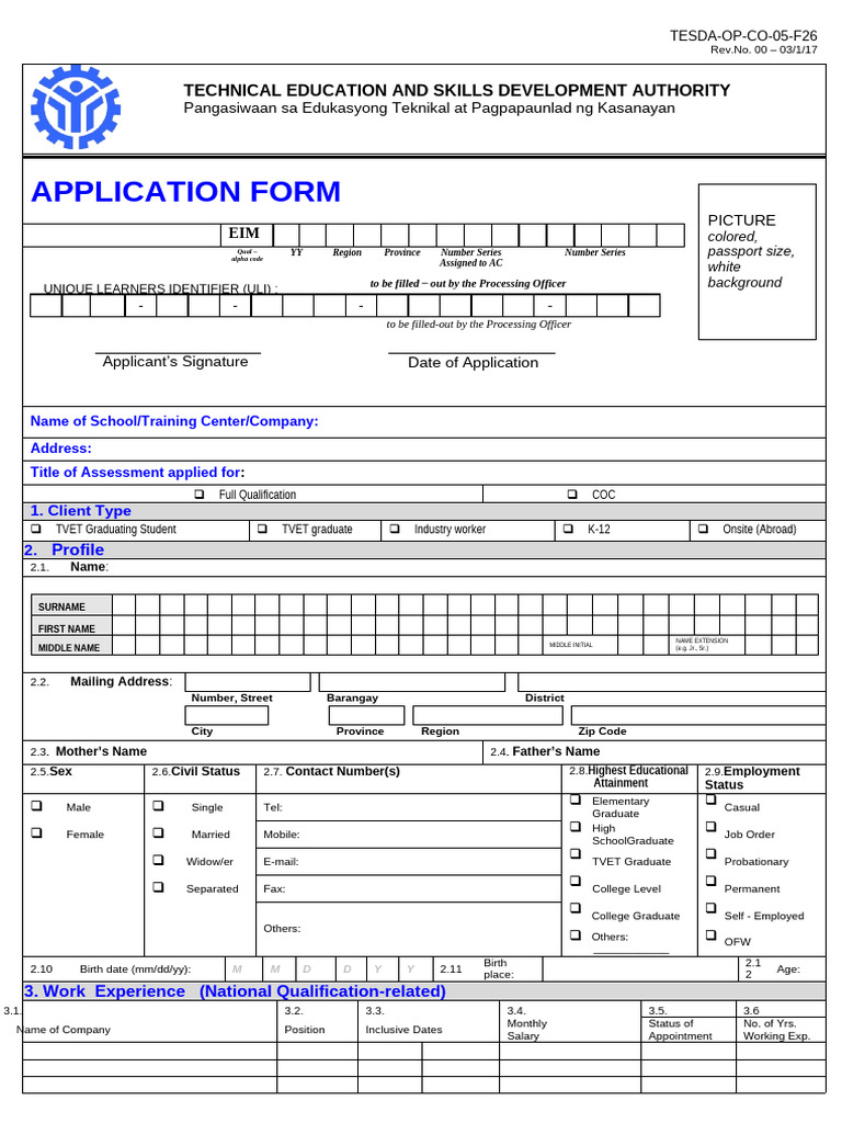 01-Application-Form-April-2017-NEW-TM1 (1) | PDF