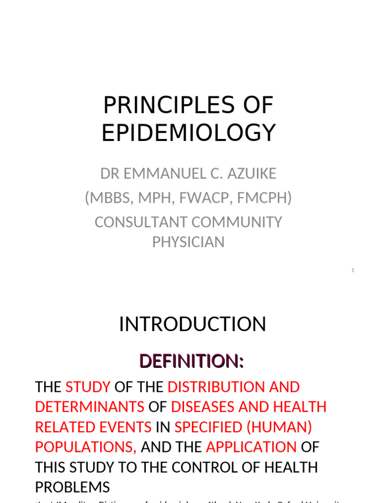 Epidemiology Principles Guide | PDF | Preventive Healthcare ...