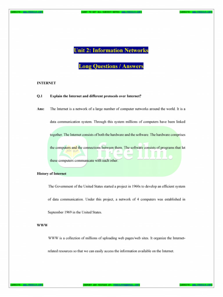 11th Comp Ch 2 Long Q | PDF