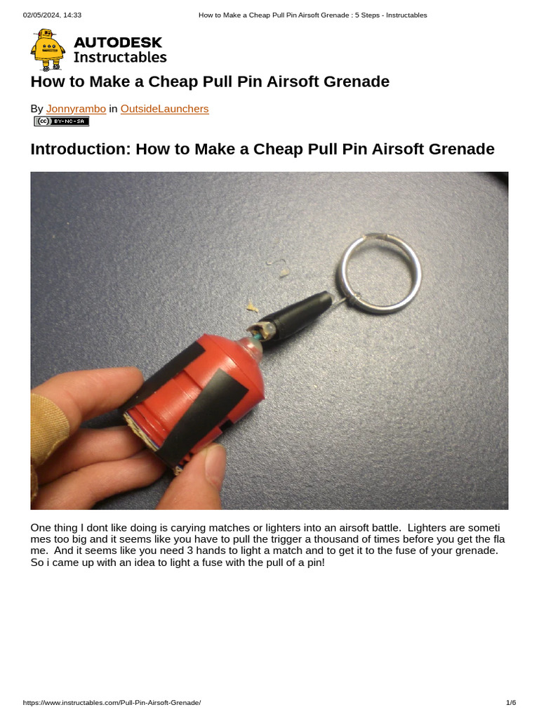 DIY Pull Pin Airsoft Grenade Guide | PDF