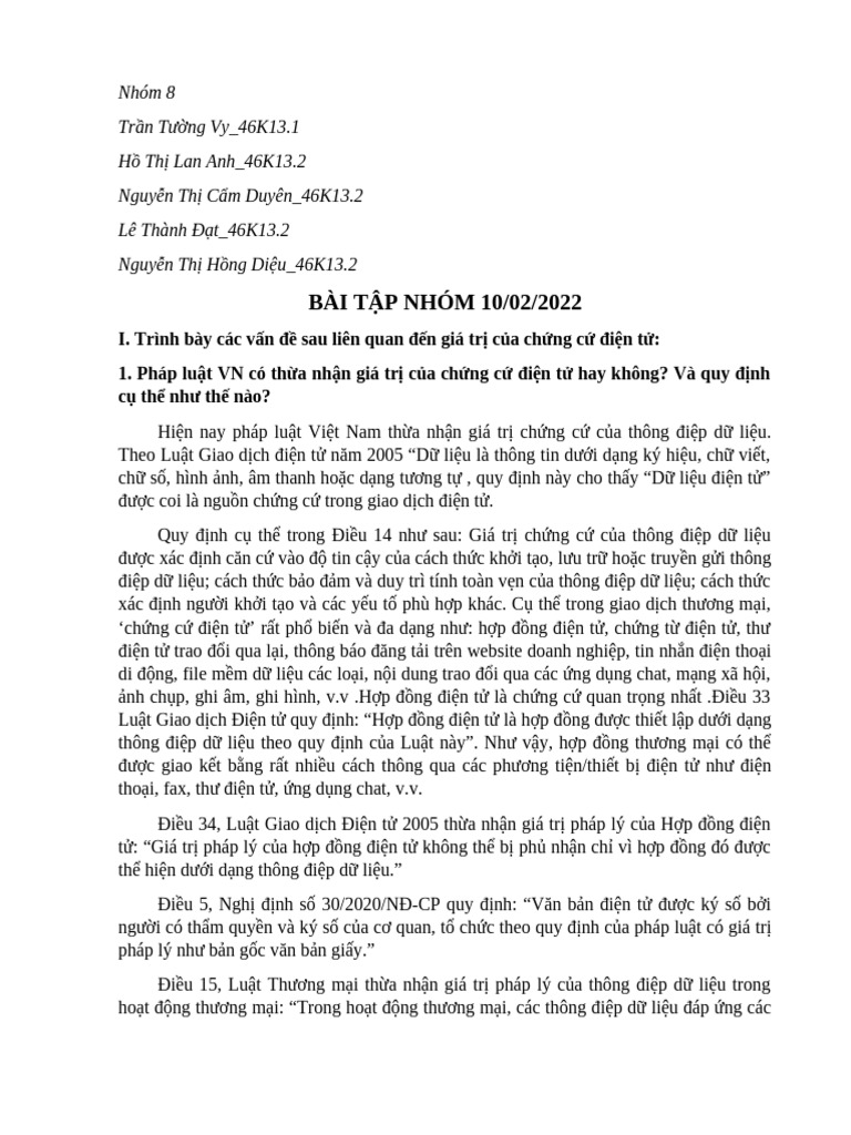 Bai Tap Nhom 1002 | PDF