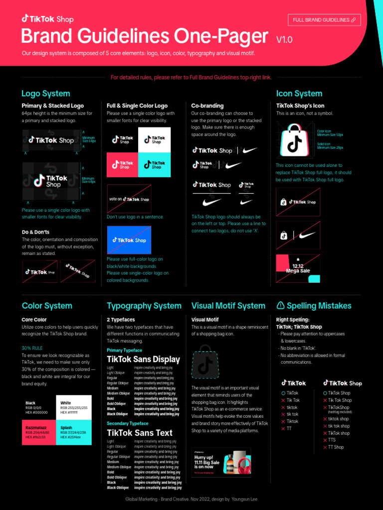 Brand Guideline One-Pager_Font Updated | PDF | Logos | Typography