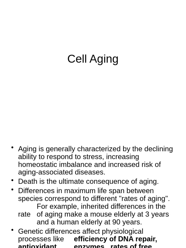 Cell Aging | PDF | Senescence | Gene