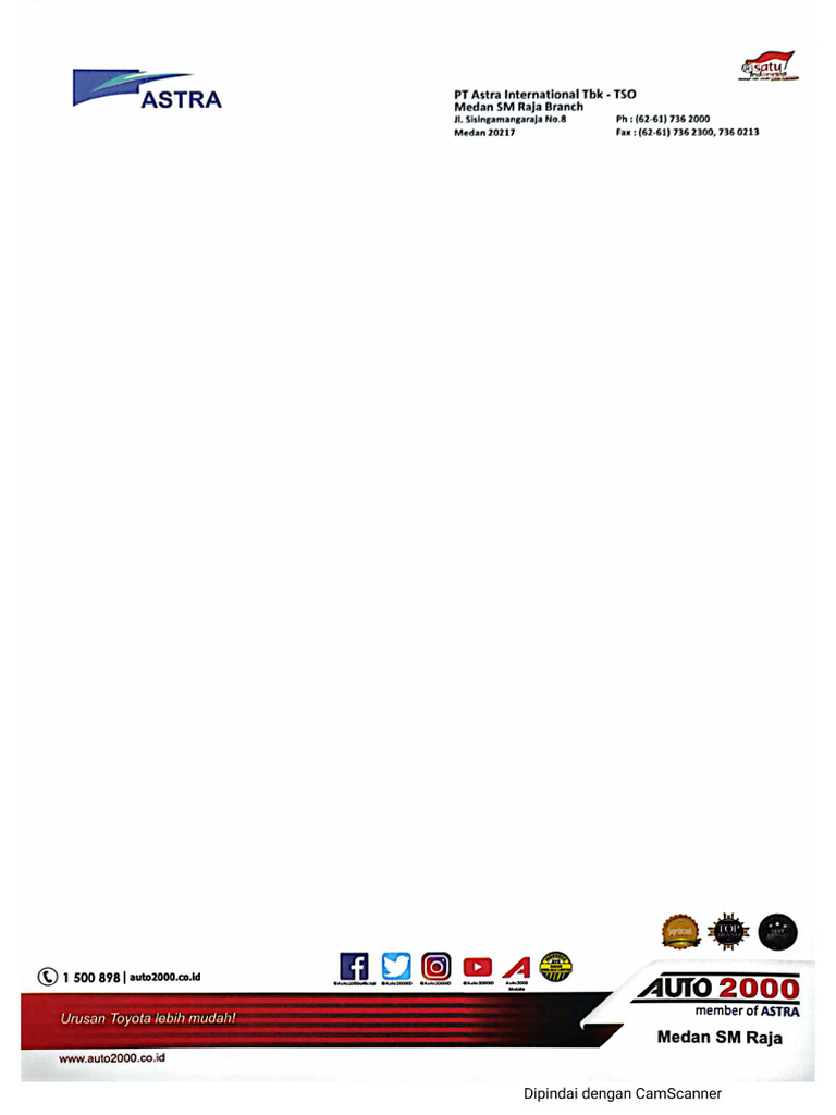 Kop Surat Astra | PDF