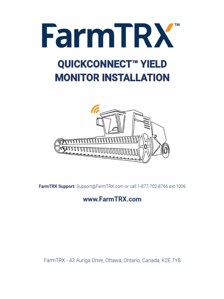 Yield Monitor QuickConnect Installation Manual | PDF | Legal Liability ...