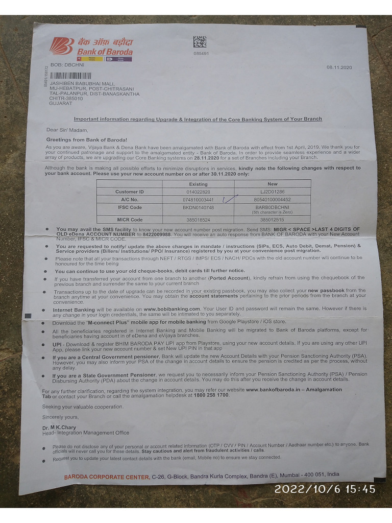 PDf Benk of baroda | PDF