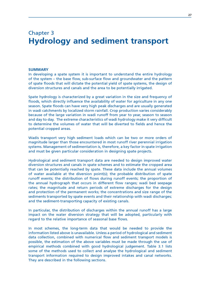 Hydrology and Sediment Transport | PDF | Discharge (Hydrology) | Flood