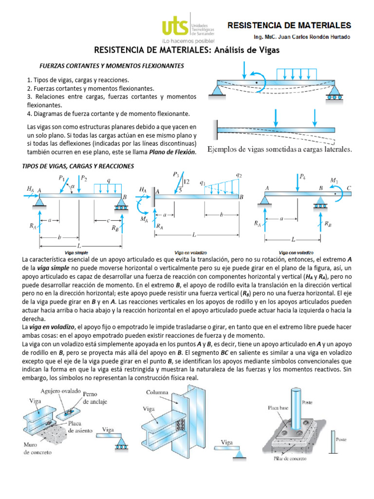 ANALISIS DE VIGAS | PDF | Viga (Estructura) | Rotación