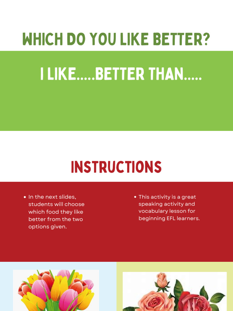 Which Do You Like Better | PDF