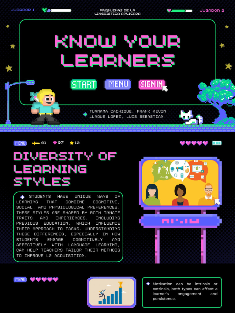 Know your learners | PDF | Learning | Motivational