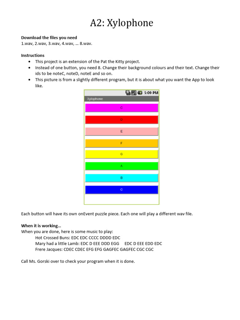 A2 Xylophone | PDF