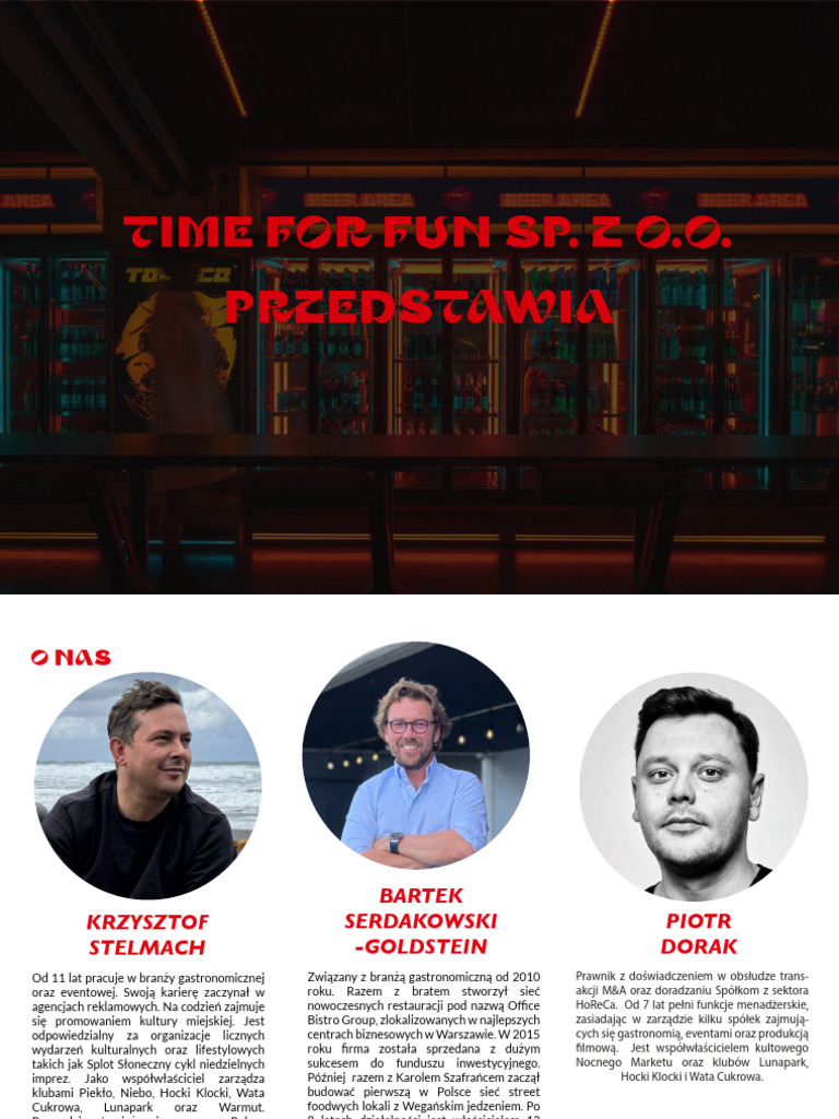 Dokument informacyjny-TIME FOR FUN | PDF