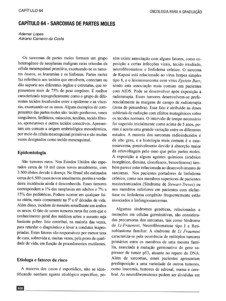 Sarcoma de Partes Moles | PDF