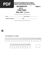 121-1-Kcse Maths Pp1 2025 Ms | PDF | Area | Mathematics