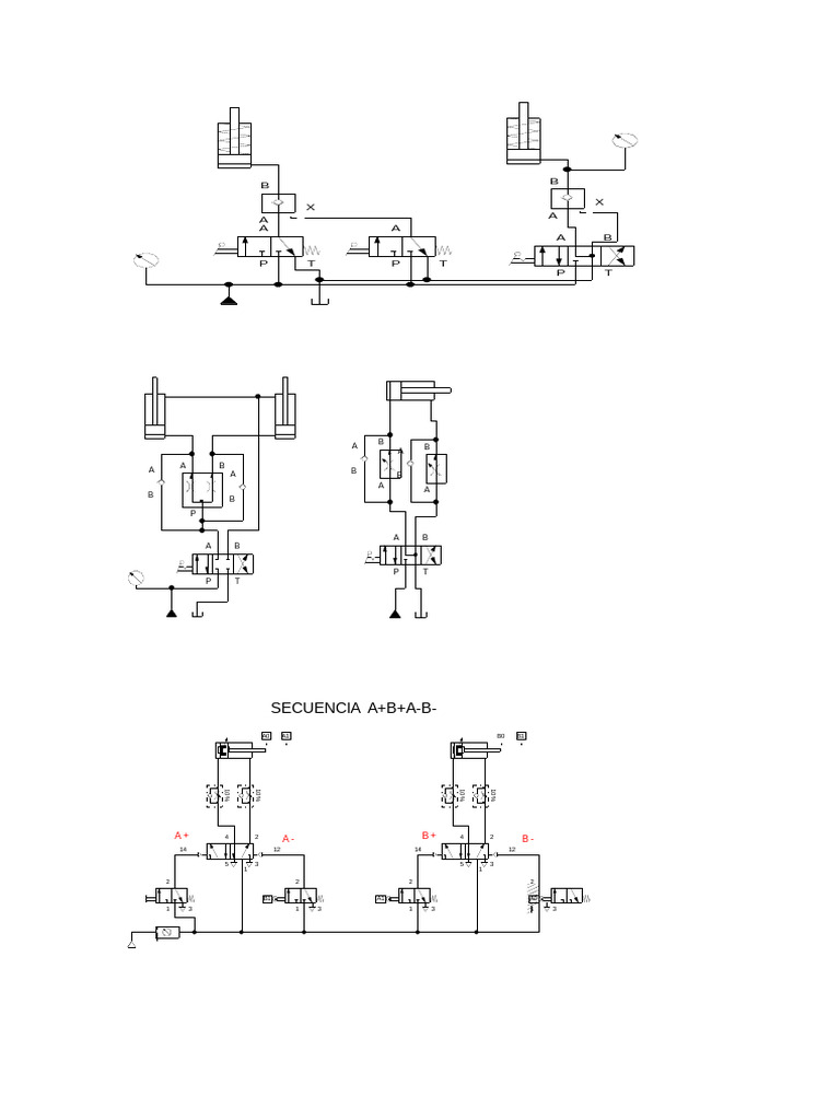 Diagramas de Circuitos de Neumatica e Hidraulica | PDF