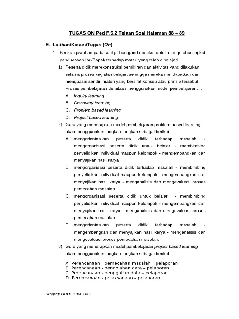 Telaah Soal On | PDF